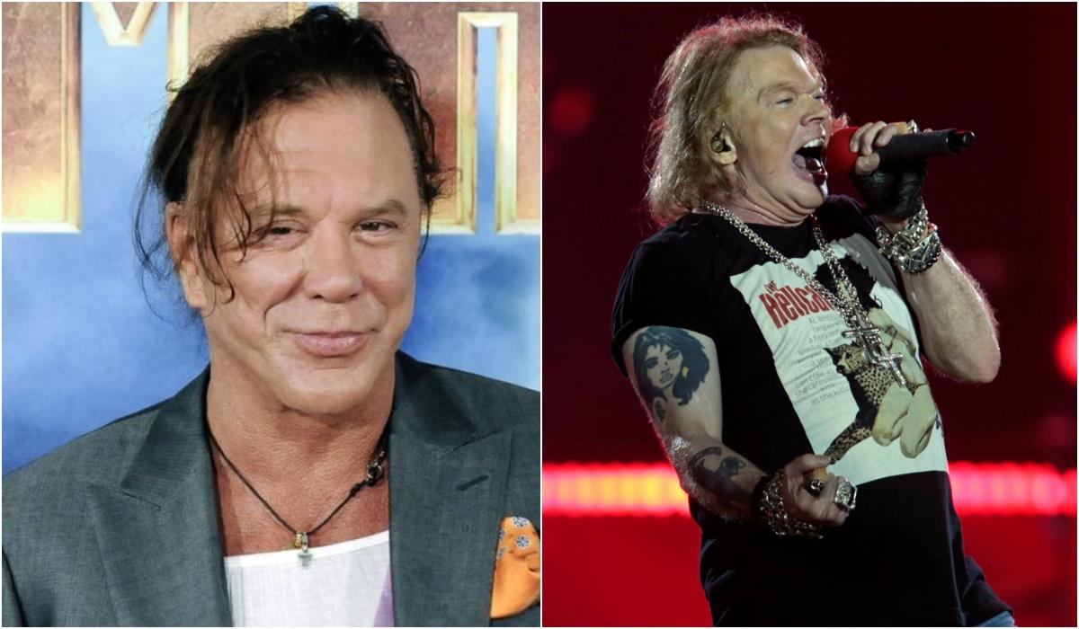 Critican a Mickey Rourke y Axl Rose por presuntas cirugías