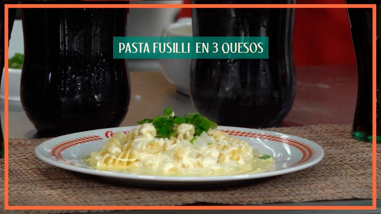 ¡Prepara una deliciosa Pasta Fusilli en 3 Quesos!