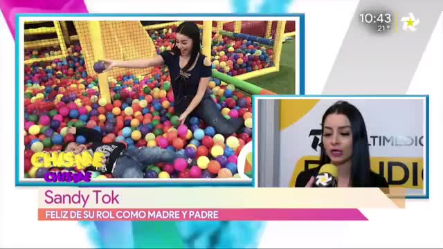 Sandy Tok, feliz con su rol de mamá y papá