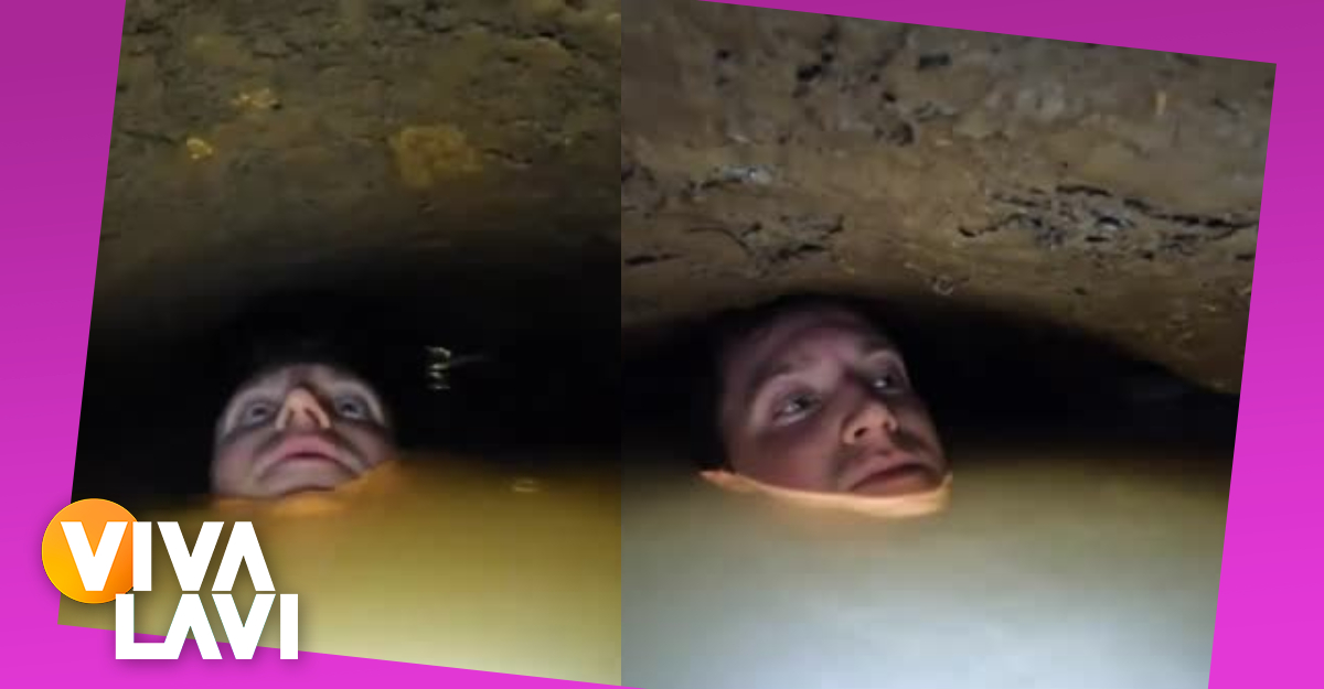 Joven desafía a la muerte y explora cueva inundada