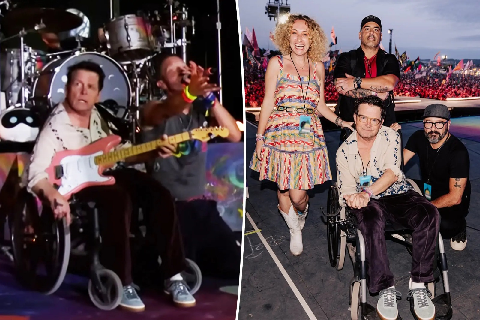 Coldplay sube al escenario a Michael J. Fox y emociona al público